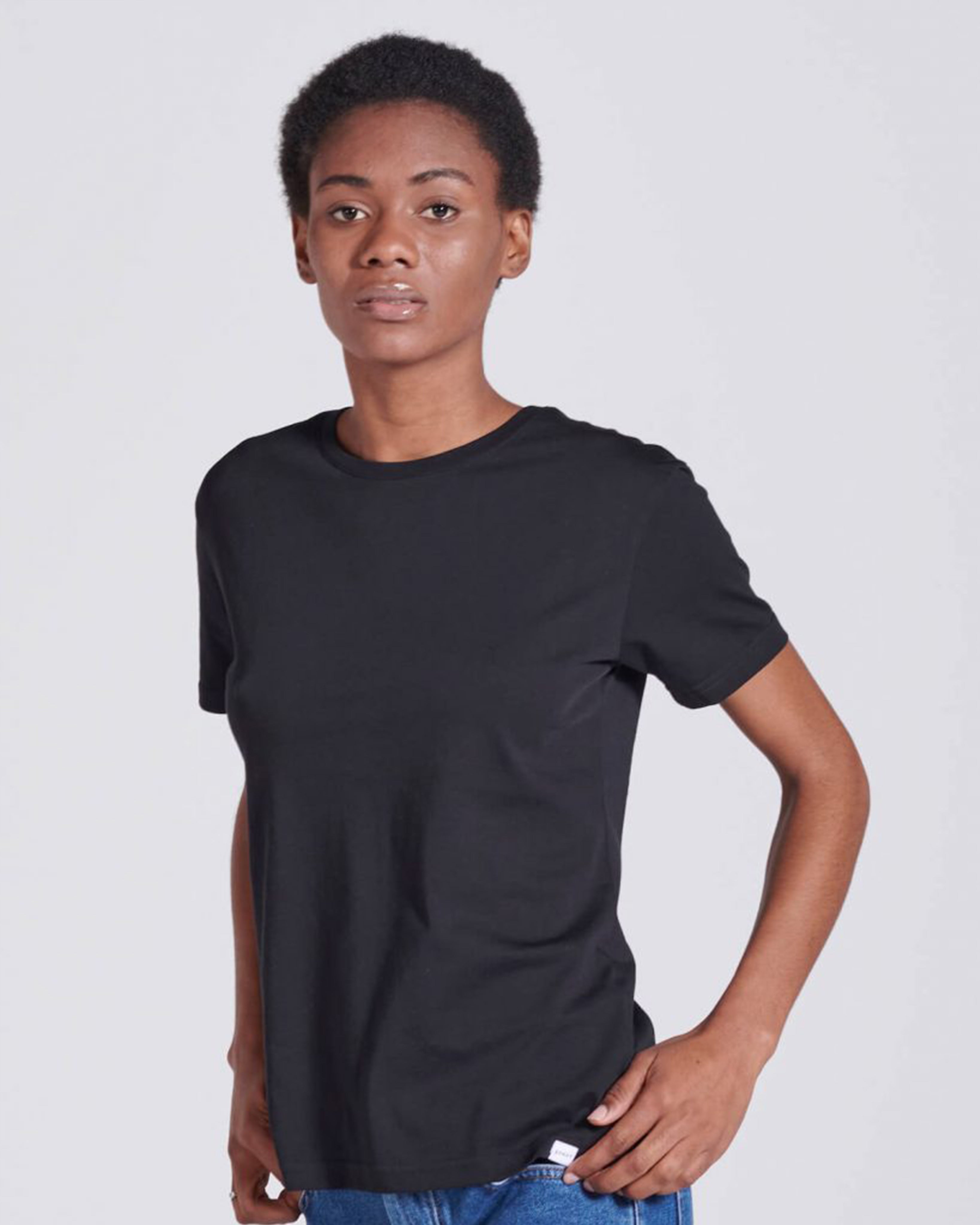 Lightweight Black T-Shirt for Women | 160GSM Lyocell